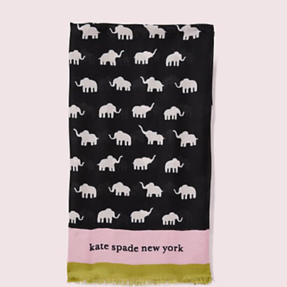 kate spade | Accessories | Kate Spade Elephant Oblong Scarf | Poshmark